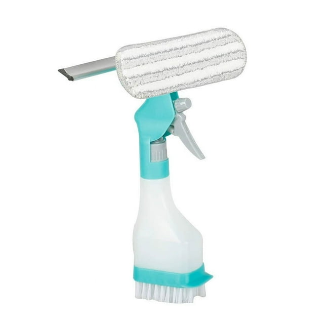 4-in-1 Multi-Surface Cleaner Kit: Spray Bottle Scraper Scrub Pad ...