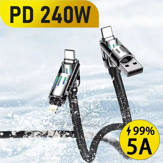 4 in 1 Multi-USB Charging Cable - MAX 240W Fast Charging/With USB A+ ...