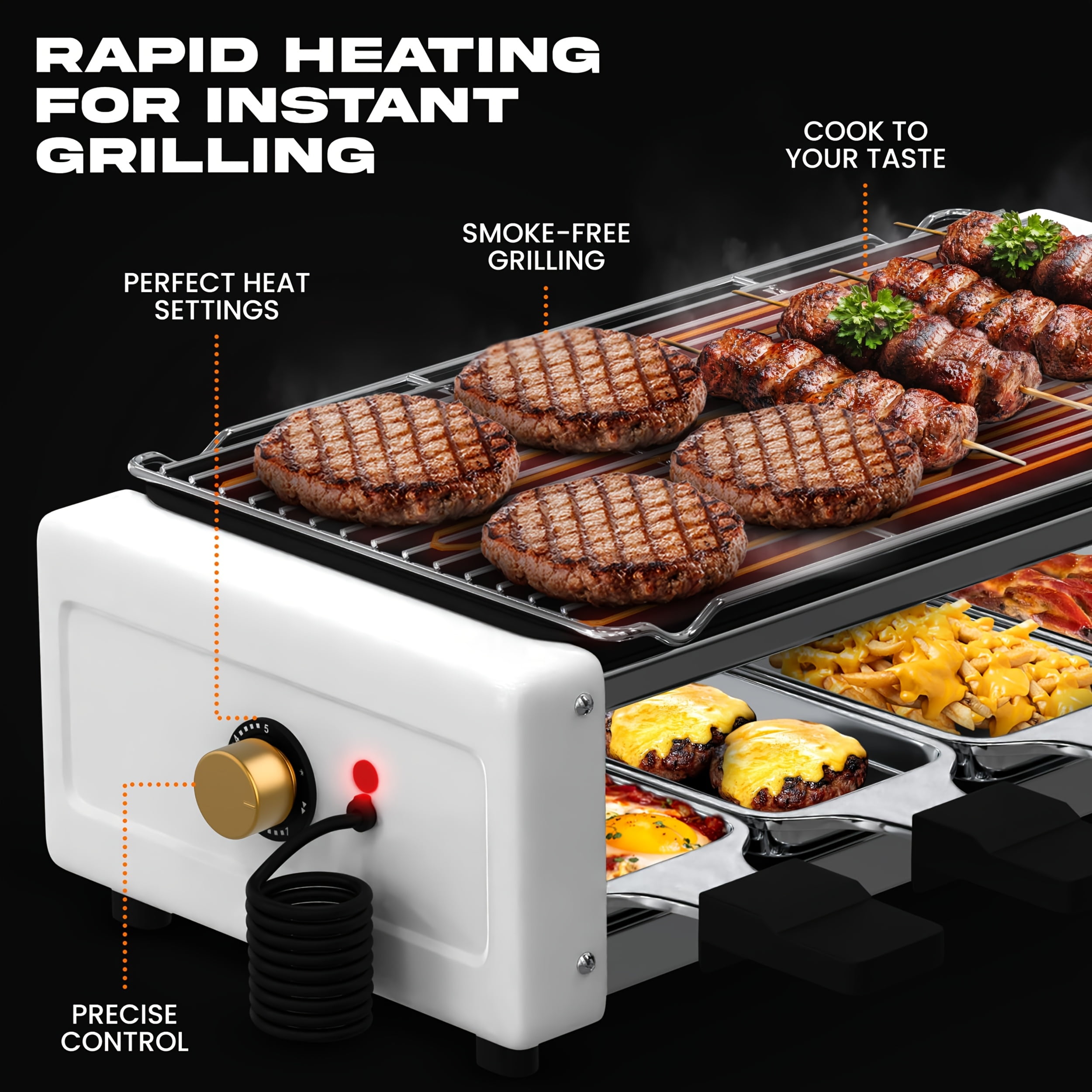 4-in-1 Multi-functional Sausage Grill-Countertop Design with 3-Hand ...