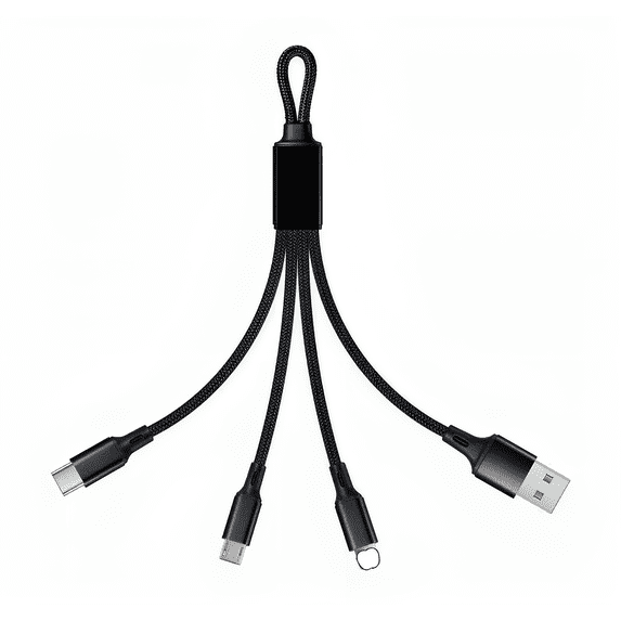 4 in 1 Multifunction Data Cable in Black Color: Computer Accessories ...