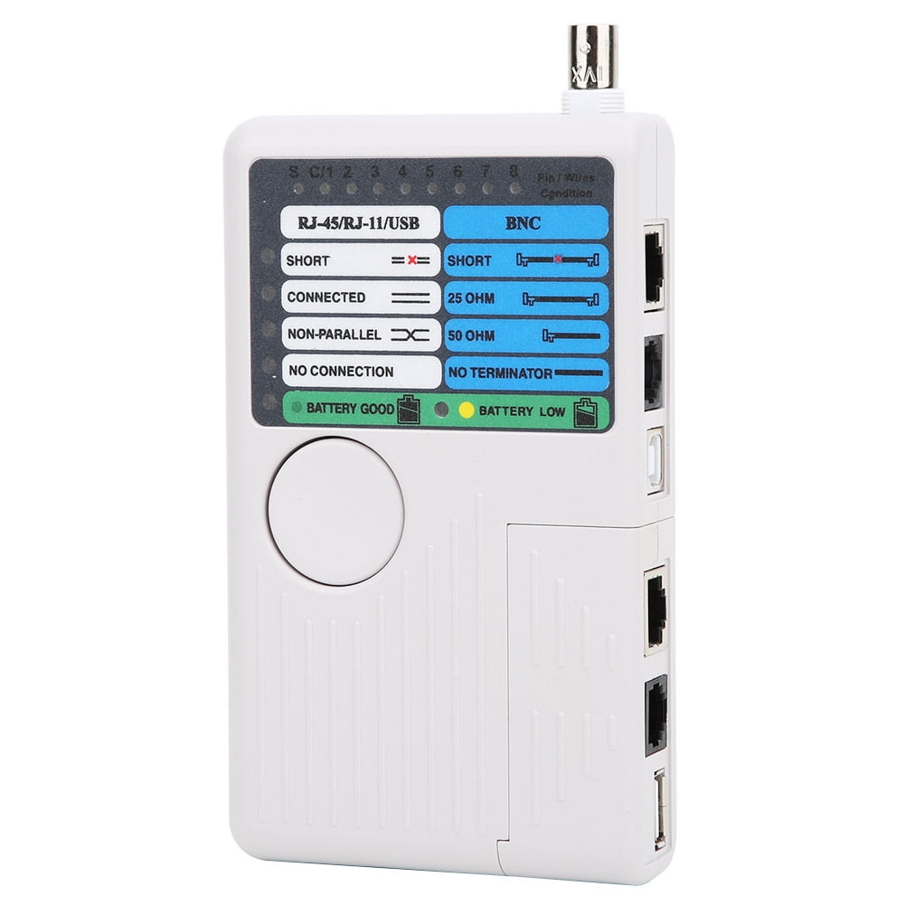 Reiche 4-in-1 Network Cable Tester RJ11/RJ45/USB/BNC Wire Line Meter ...
