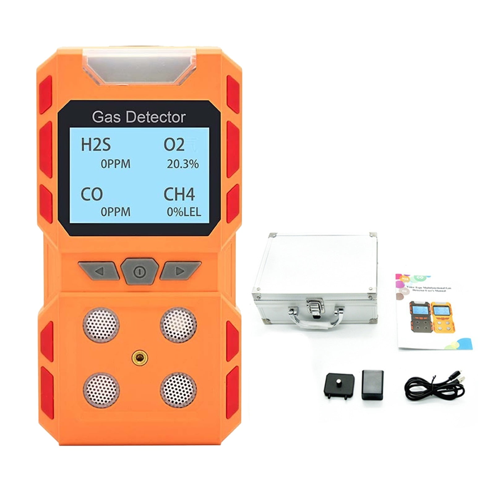 4 in 1 O2 CO H2S EX Multi Gas Detector Portable Oxygen Hydrogen Sulfide ...
