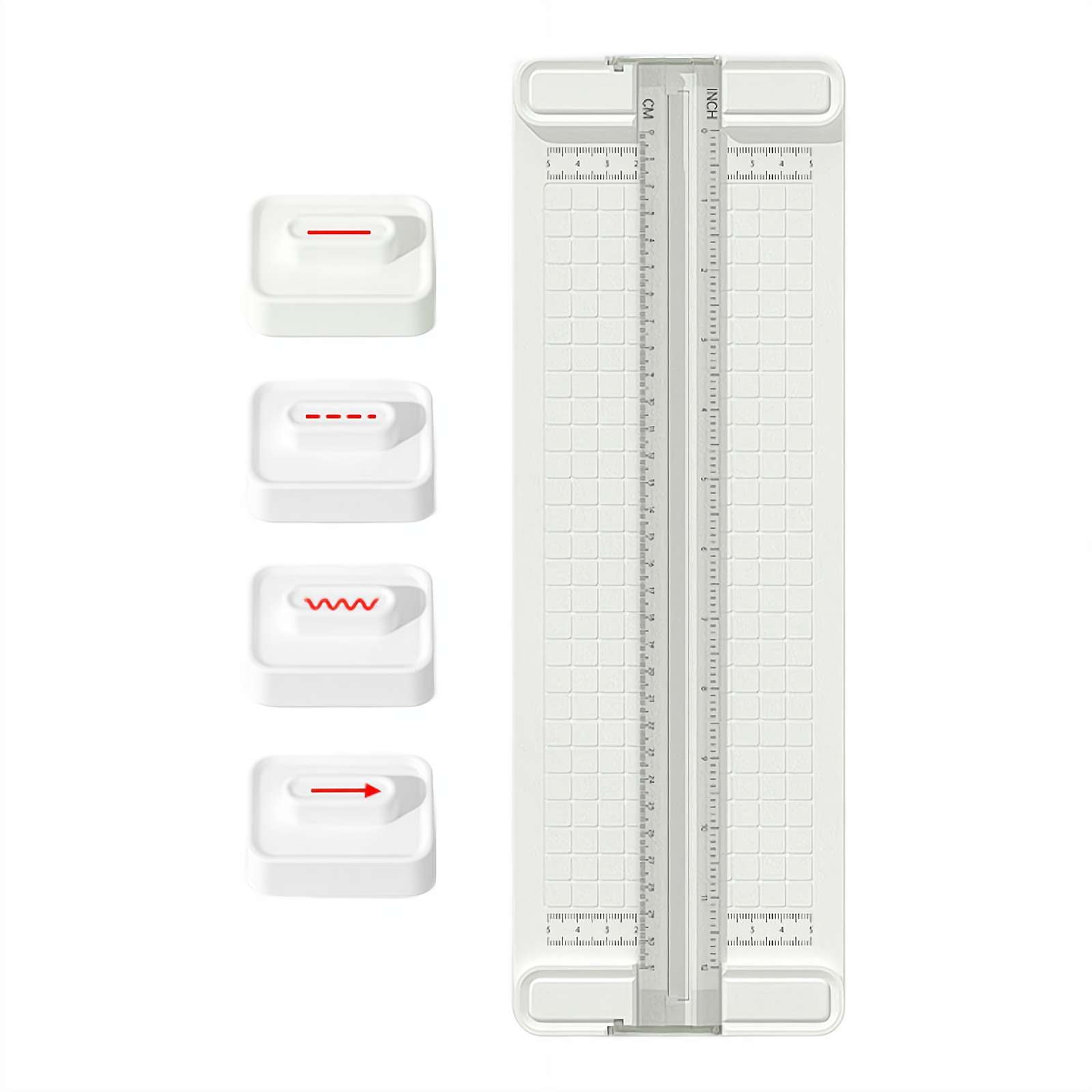 4-in-1 Paper Cutter, Portable Paper Photo Trimmer with Straight Wave ...