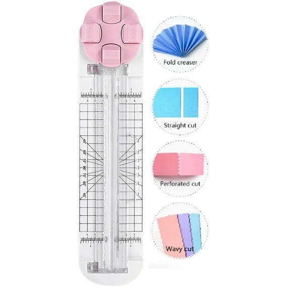 4-in-1 Paper Trimmer: 14" Craft Paper Cutter with Straight, Wavy ...