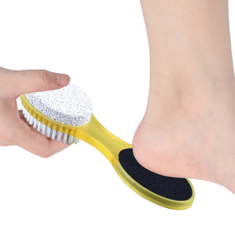 4 in 1 Pedicure Tool Foot Scrubber Brush Foot File Callus Remover with ...