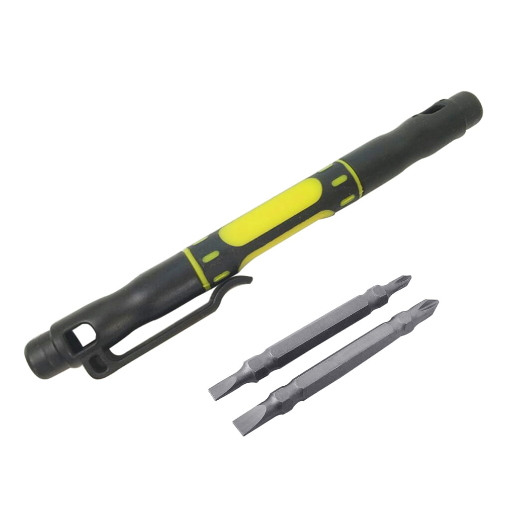 Pen Shape Pocket Mini Screwdriver with 4 Double End Bits Repair Tools ...