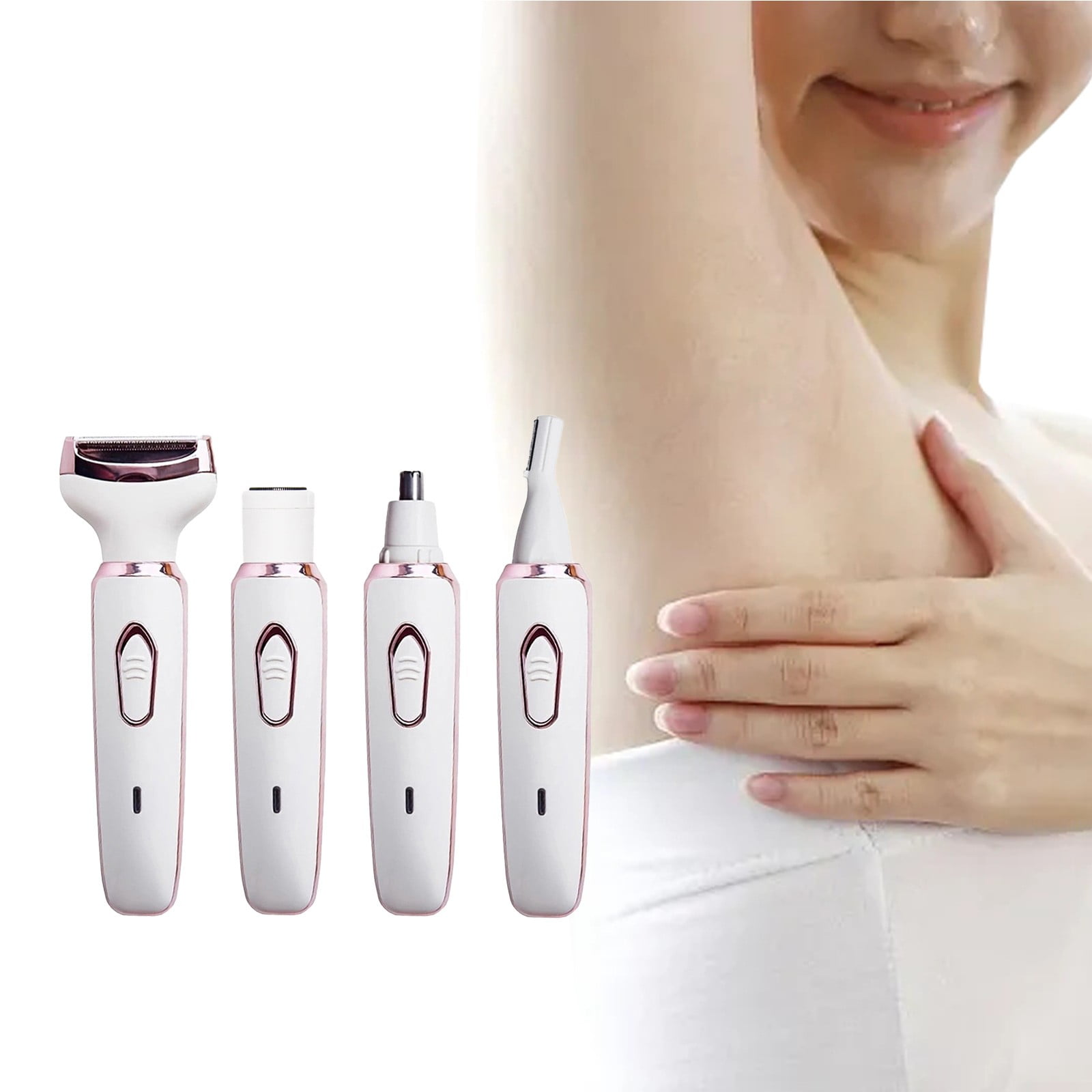 4-in-1 Portable Electric Shaver for Women, Cordless Ladies Shaver, Lady ...