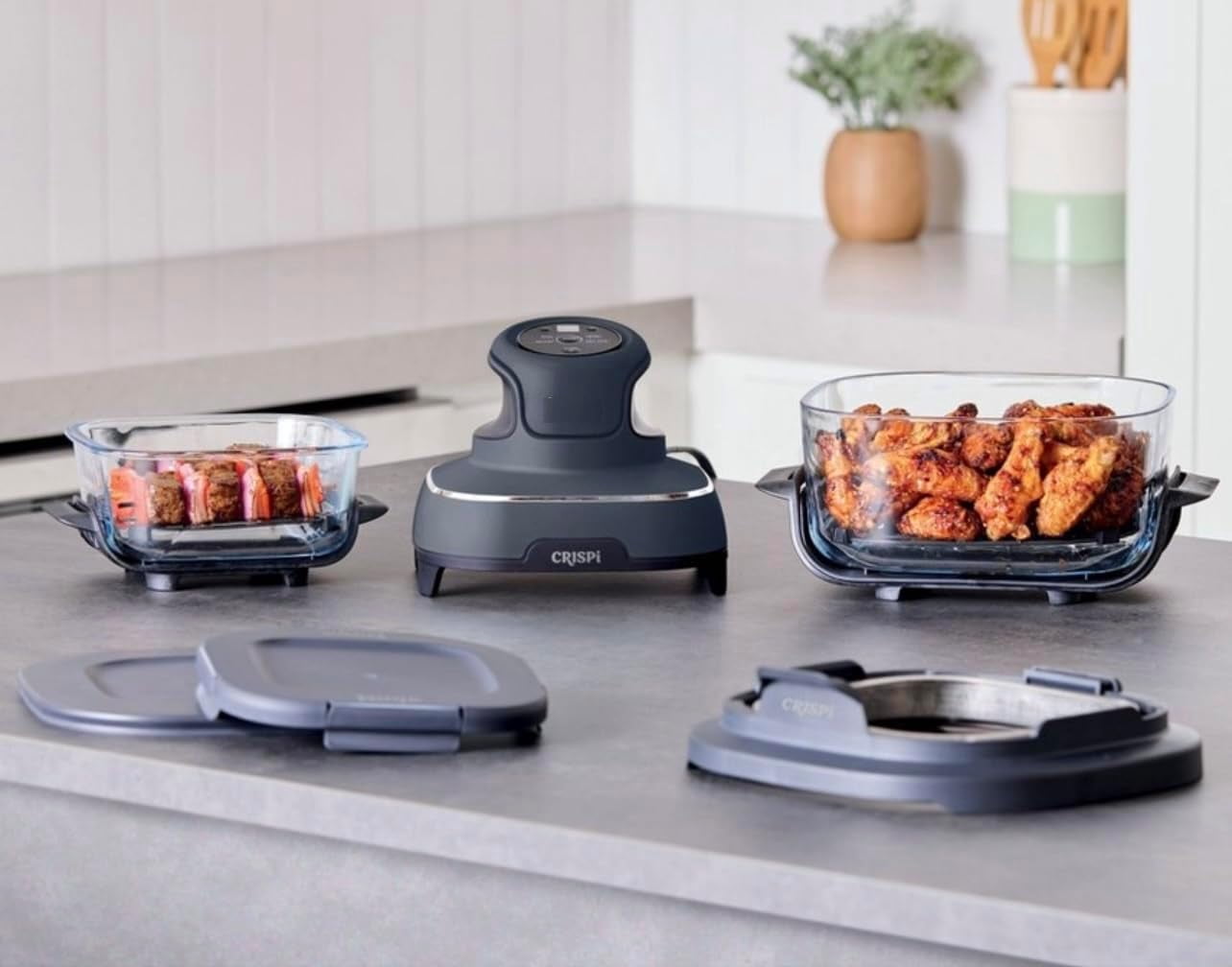 4 in 1, Portable Glass, Air Fryer Cooking System, 1500W, 4 QT ...