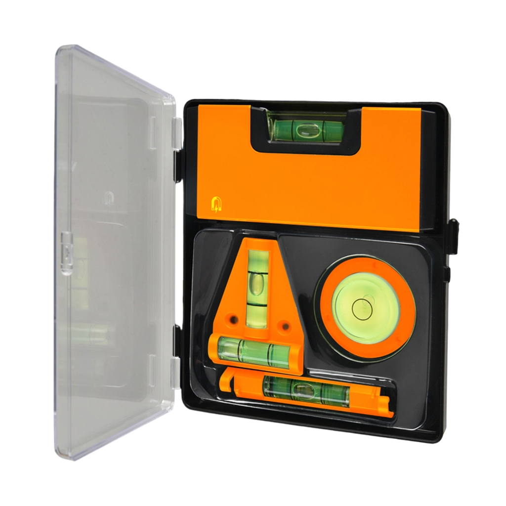 4 in 1 Portable Small Bubble Levels Compact Levels Tool Set Shock ...