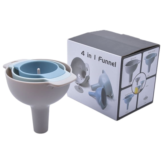 4 in 1 Pouring Set Liquid Funnel Filling Bottles Funnel Kitchen Funnel ...