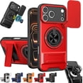 4-in-1 Protective Case with Camera Slider, 360° Ring Grip & Kickstand ...