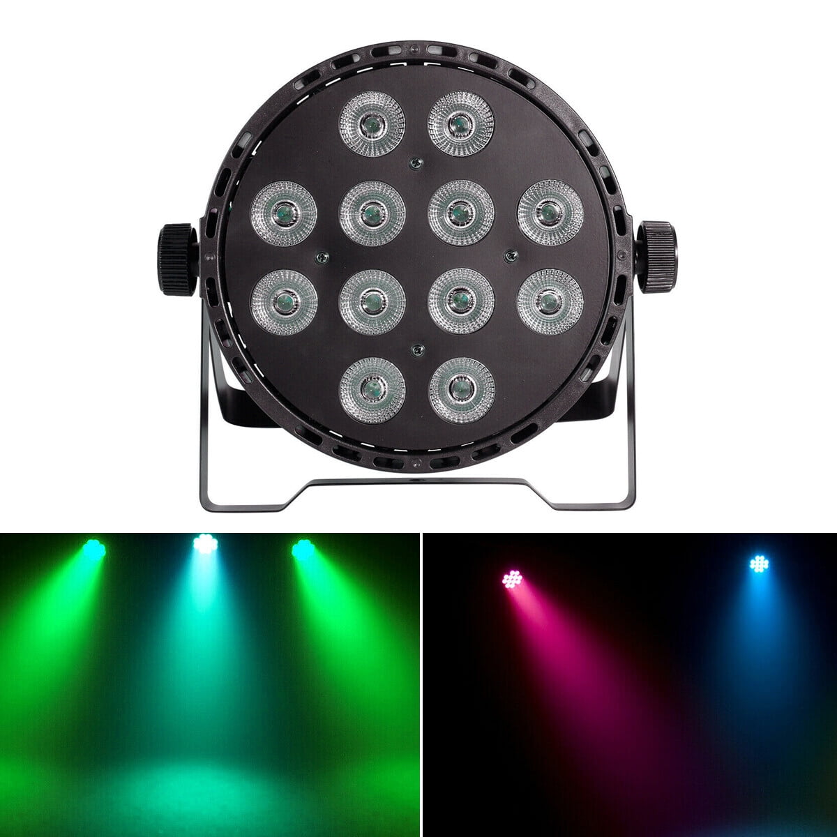 4-in-1 RGBW Stage Light - 60W 12x10W LED, DMX512, Voice Control, Floor ...