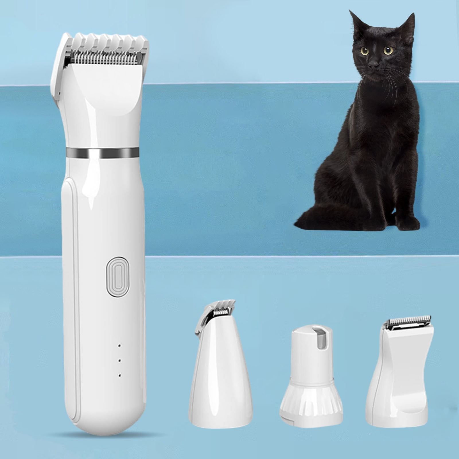 4-in-1 Rechargeable Pet Hair Clipper | Low Noise Safe Design | Circular ...