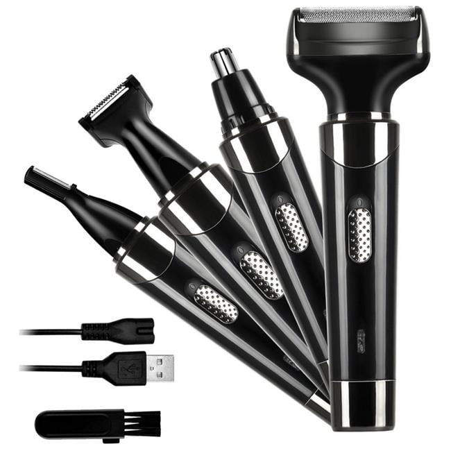 4-in-1 Rechargeable Razor Hair Trimmer for Men & Women - Shaves Hair ...