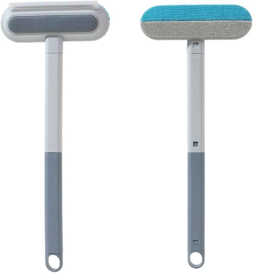 4-in-1 Reusable Pet Hair Remover Brush with Self-Cleaning Base – Double ...