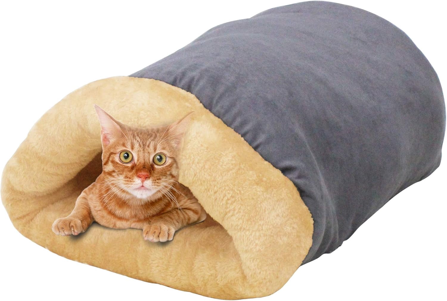 4 in 1 Self Warming Burrow Cat Bed, Pet Hideway Sleeping Cuddle Cave ...