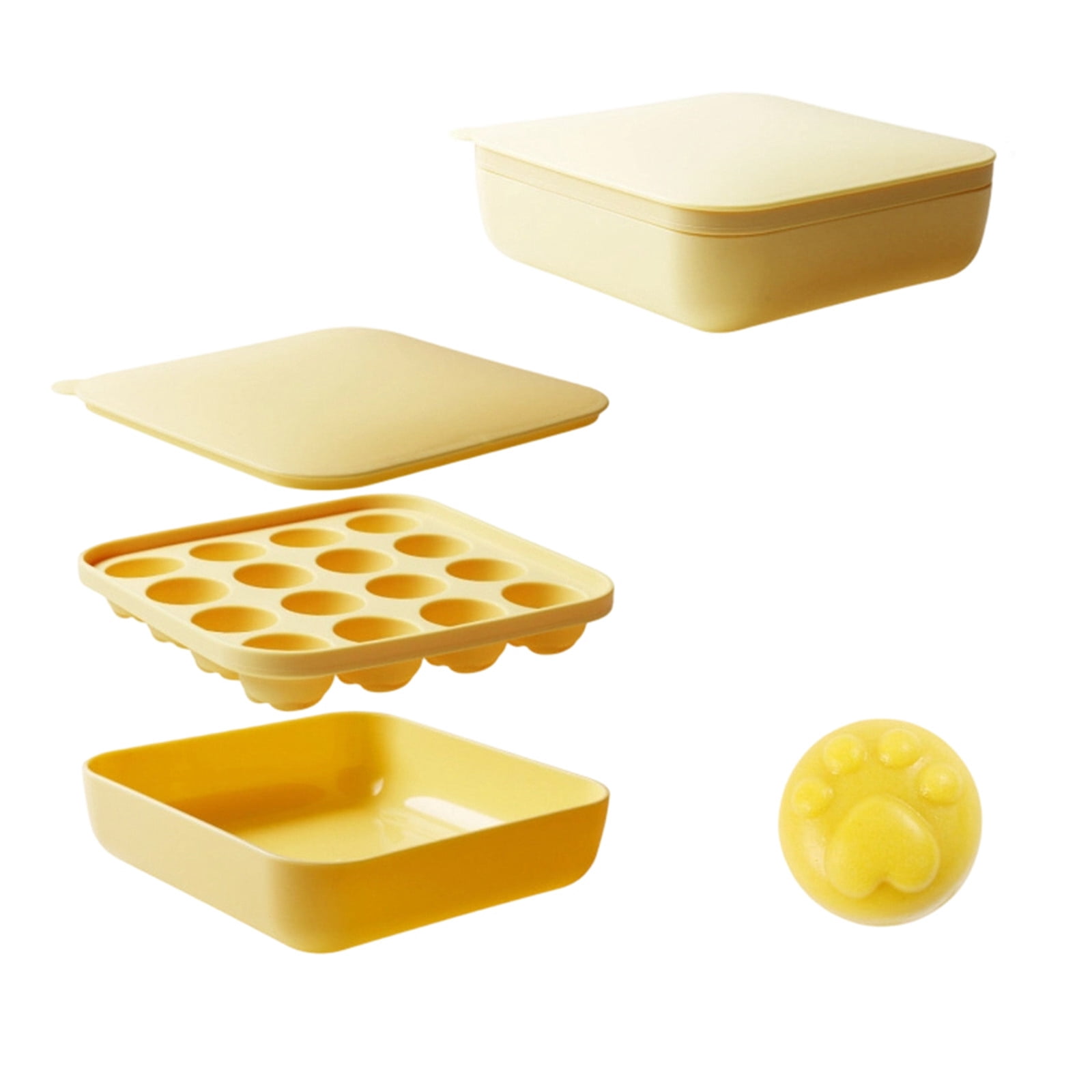 4-in-1 Silicone Ice Ball Maker, 16-Cavity Ice Cube Tray with Leak-Proof ...