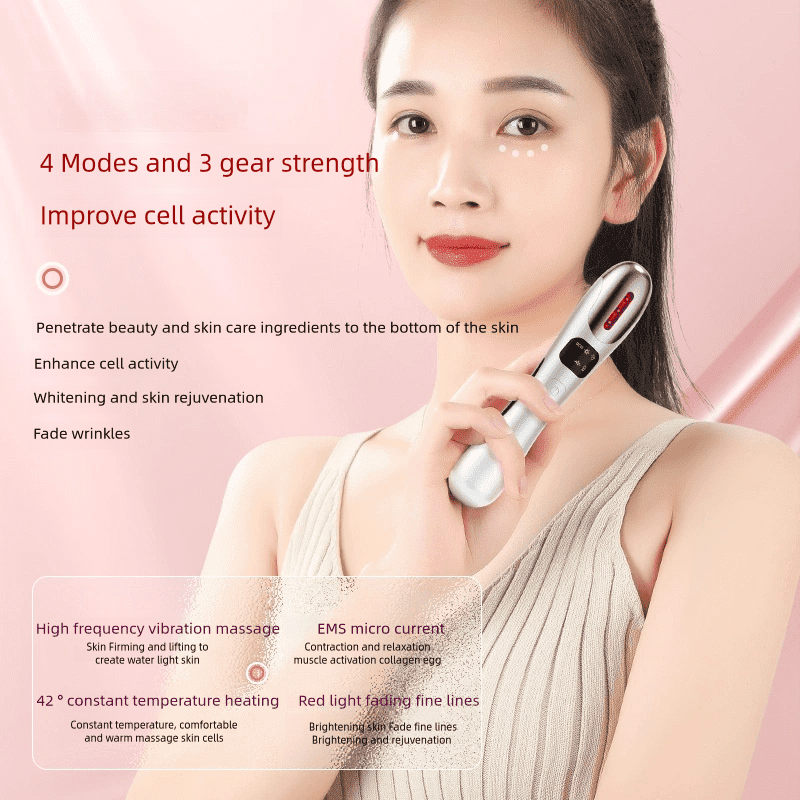 4-in-1 Skincare Wand,Eye beauty instrument,Red Light Therapy, EMS ...