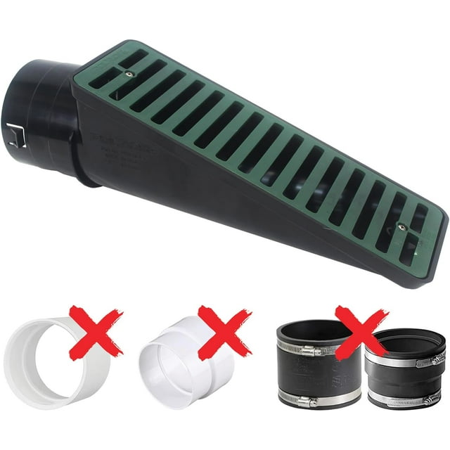 4-in-1 Slope Drain/Miter Drain (for 4" SCH 40, 4" SDR 35, and 4 ...