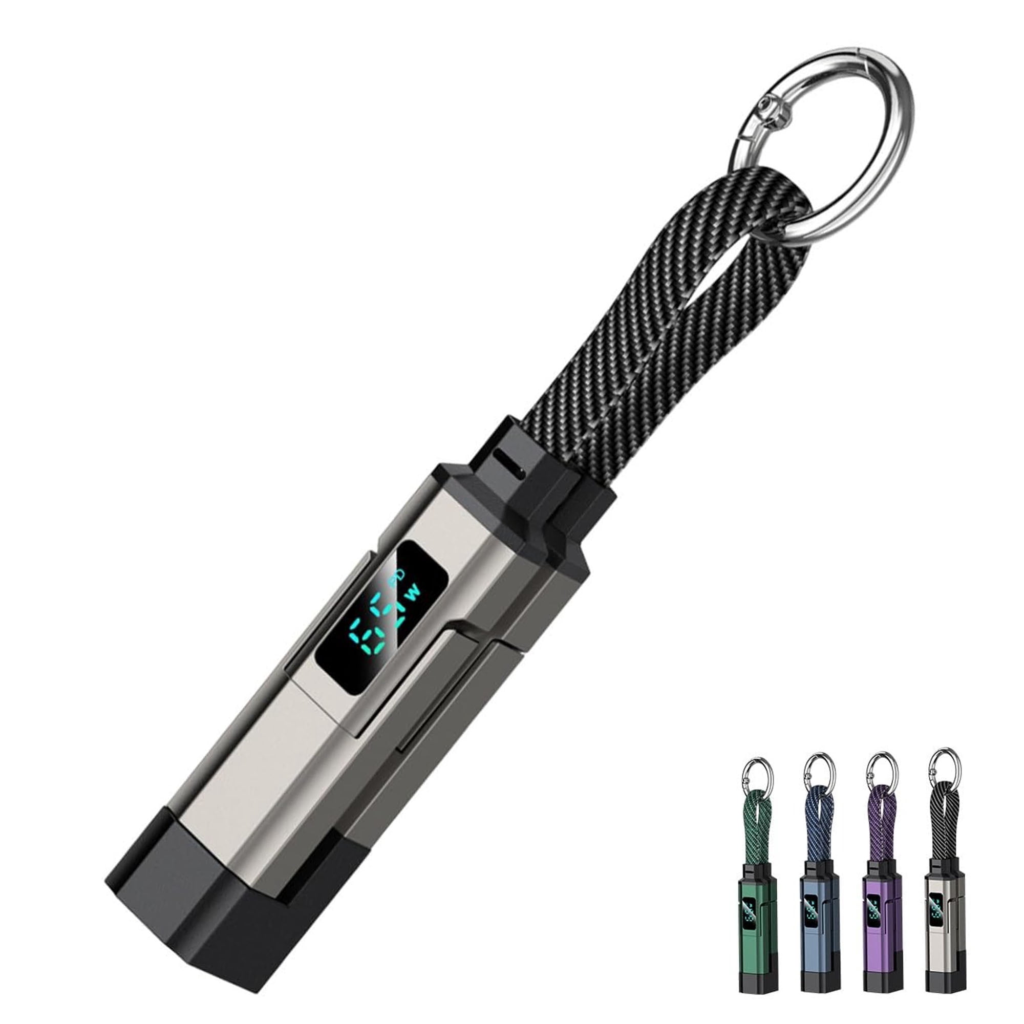 4-in-1 Smart Digital Display Keychain, LED Power Display, 65w USB C ...