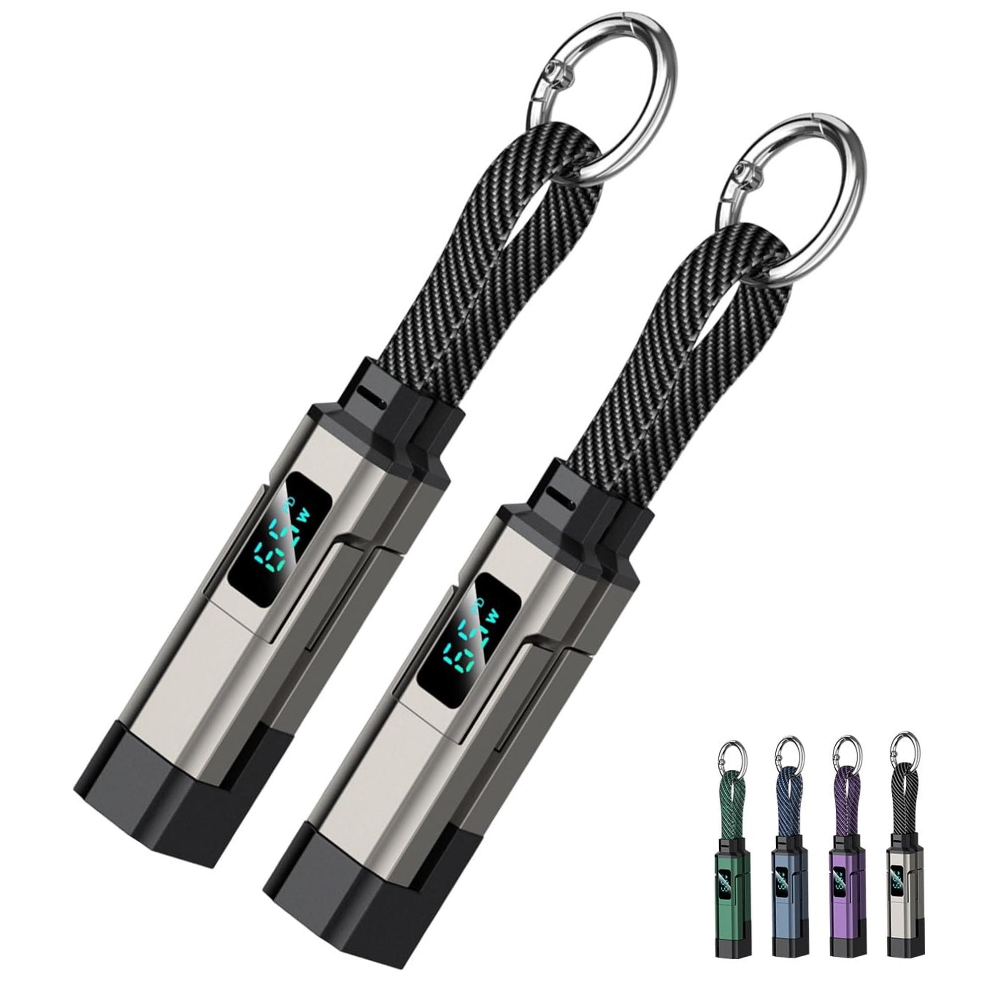 4-in-1 Smart Digital Display Keychain, LED Power Display, 65w USB C ...
