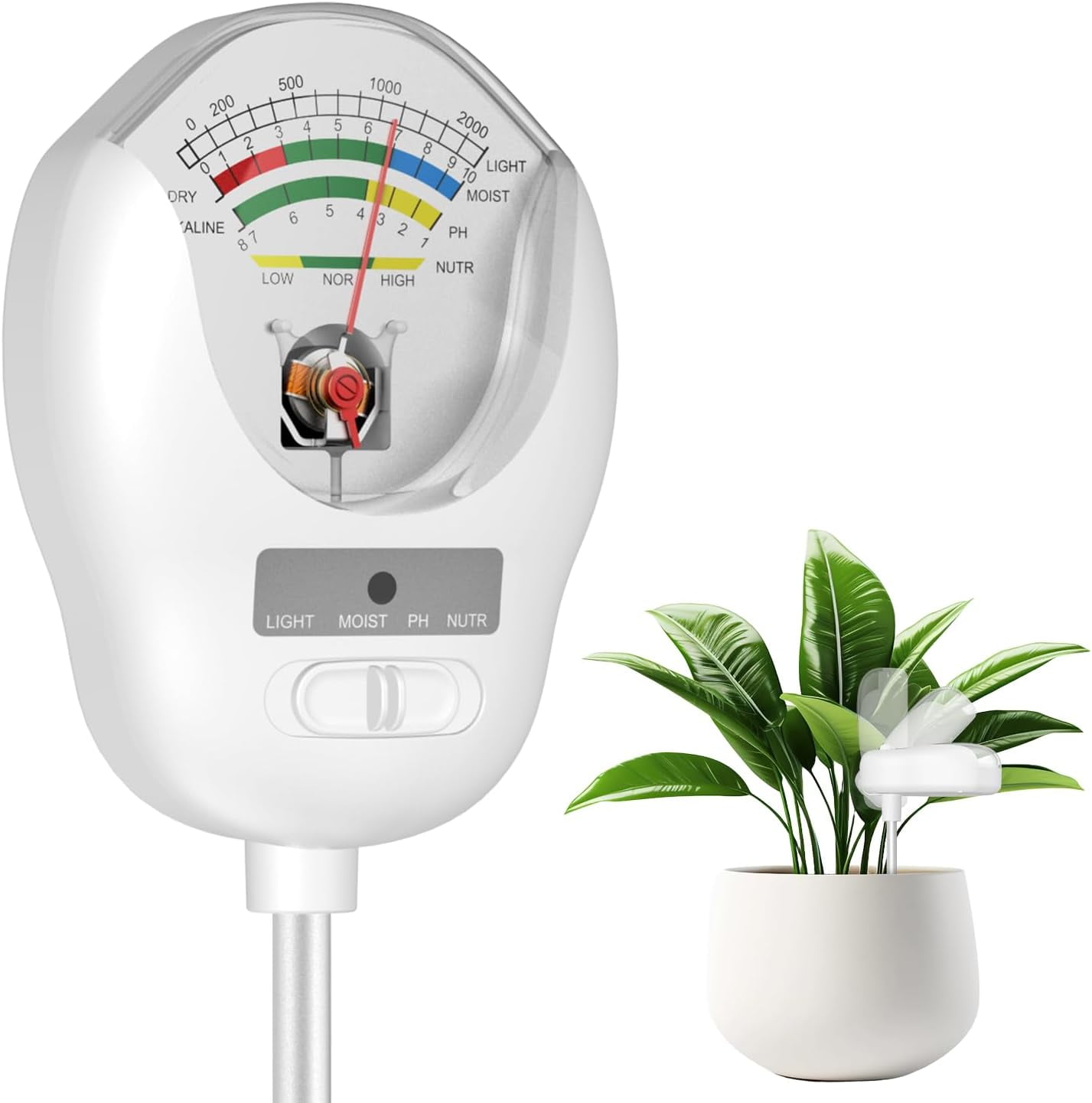 4-in-1 Soil Test Kit, Soil Moisture Meter, pH Meter, Light & Nutrient ...