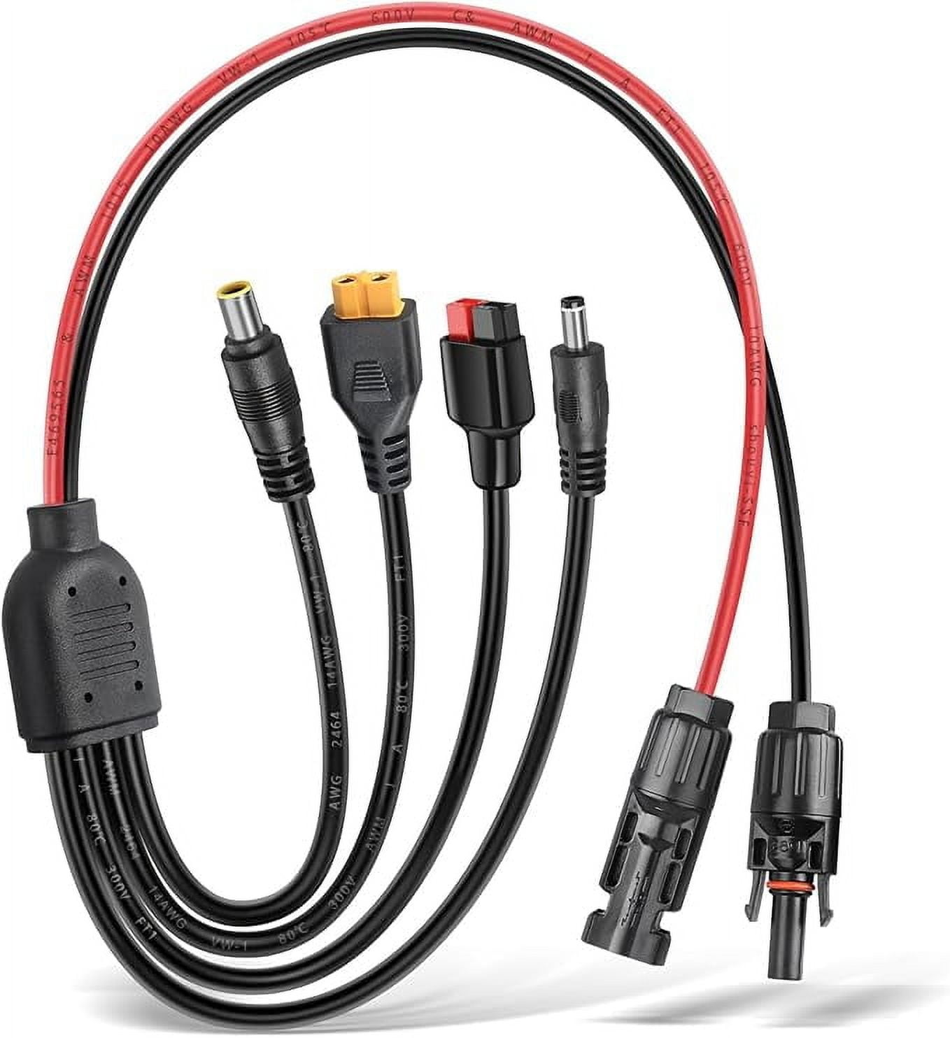 4-in-1 Solar Panel Adapter Connectors to Anderson XT60 DC 5.5x2.1mm DC ...