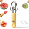4-in-1 Stainless Steel Fruit Cutter, Multifunctional Watermelon Slicer ...