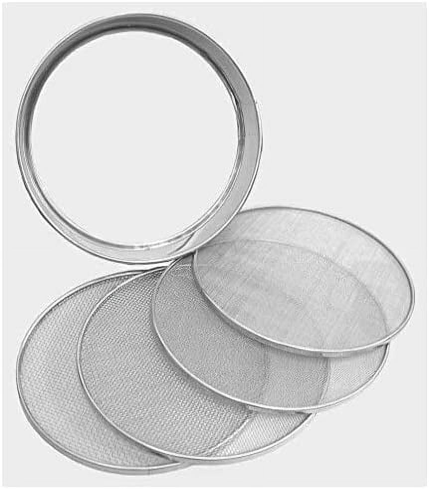 4 in 1 Stainless Steel Interchangeable Sieve Set of 5 Flour Chalni ...