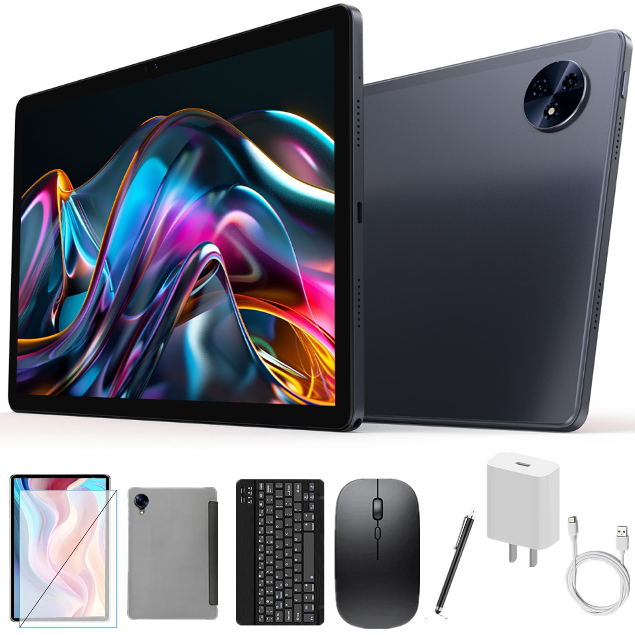 4-in-1 Tablet -10.95" HD IPS Android 14 8-Core Tablet With Face Unlock ...