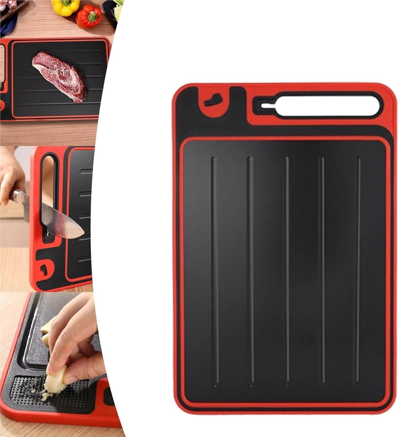4-in-1 Thawing Mat & Defrosting Tray for Frozen Meat - Multi-Purpose ...