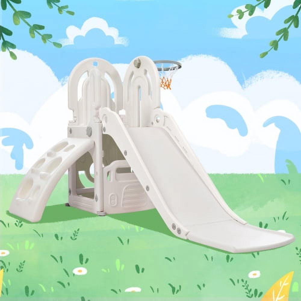 4 in 1 Toddler Slide and Climber Set, Kids Freestanding Slide Playset ...