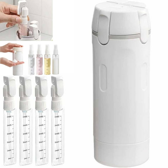 4-in-1 Travel Dispenser Bottle, Portable Leak Proof Refillable with ...