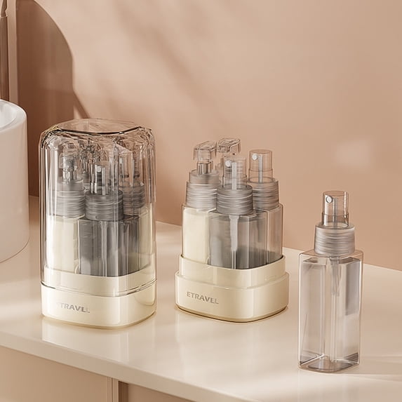 4-in-1 Travel Toiletry Bottles Set, Refillable Leak-Proof Lotion ...