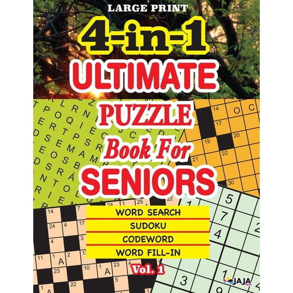 Brain Teasing Puzzles for Seniors 4-in-1 ULTIMATE PUZZLE Book For ...