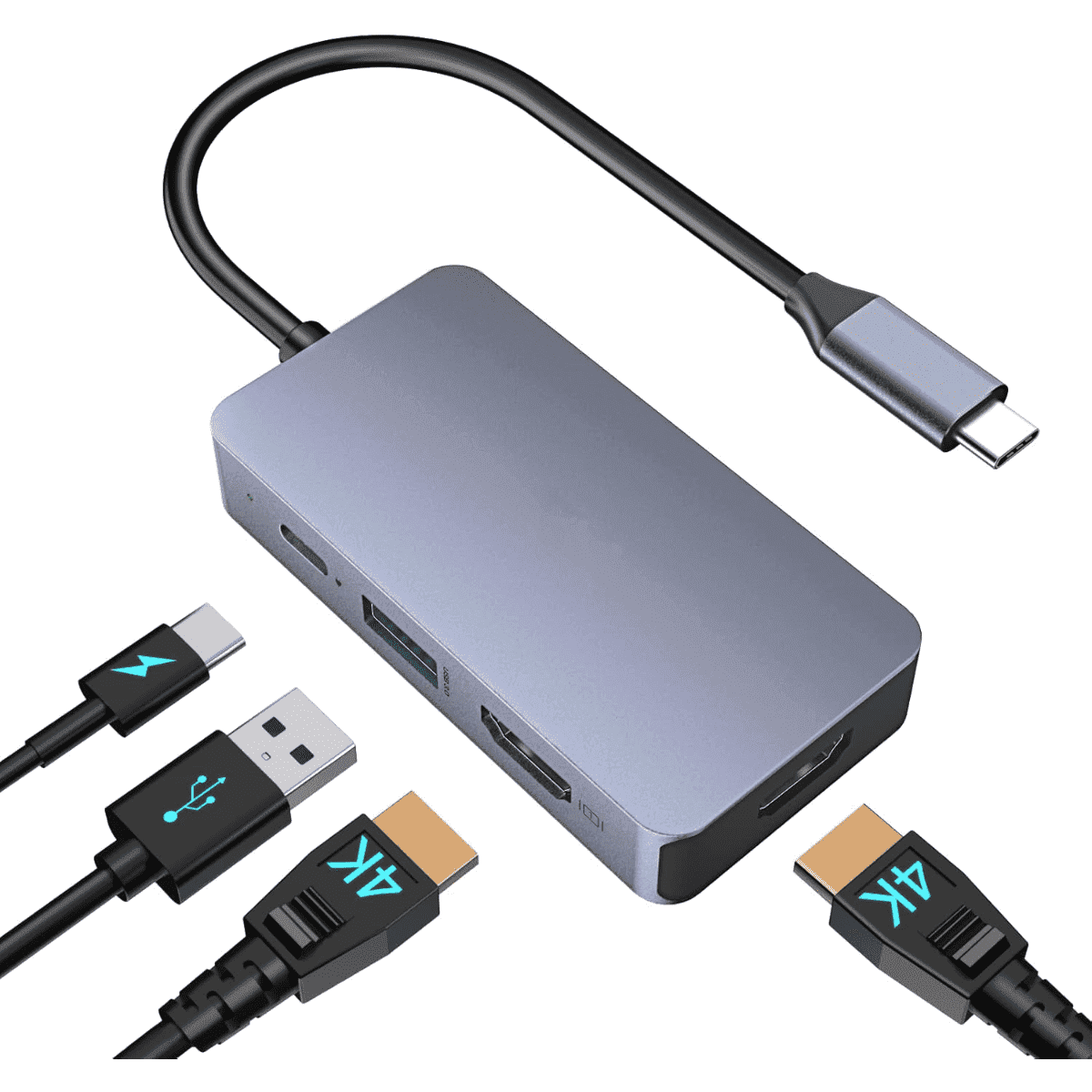 4-in-1 USB C Docking Station with Dual 4K HDMI, 100W PD, USB 3.0 ...