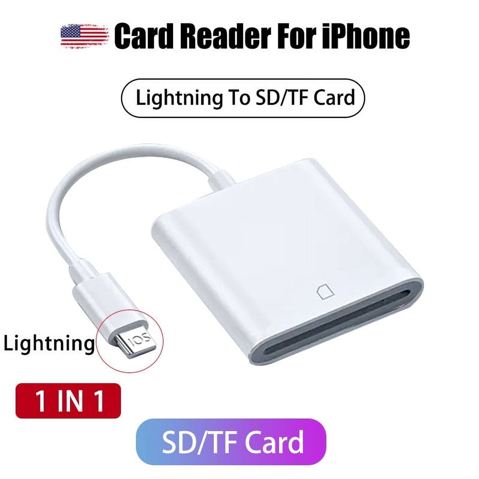 4 in 1 USB Card Reader Lightning to U Disk/SD/TF Memory Cardreader OTG ...
