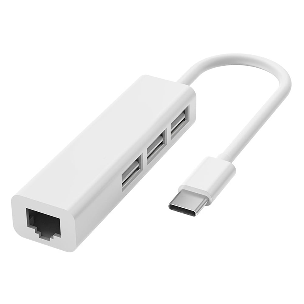 4 in 1 USB Type C Ethernet Adapter Network Card USB Type-C To RJ45 Lan ...