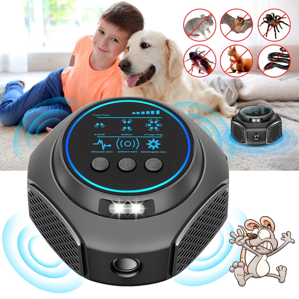 4-in-1 Ultrasonic Repellent 360° Electronic Control Pest Rat Cat Mice ...