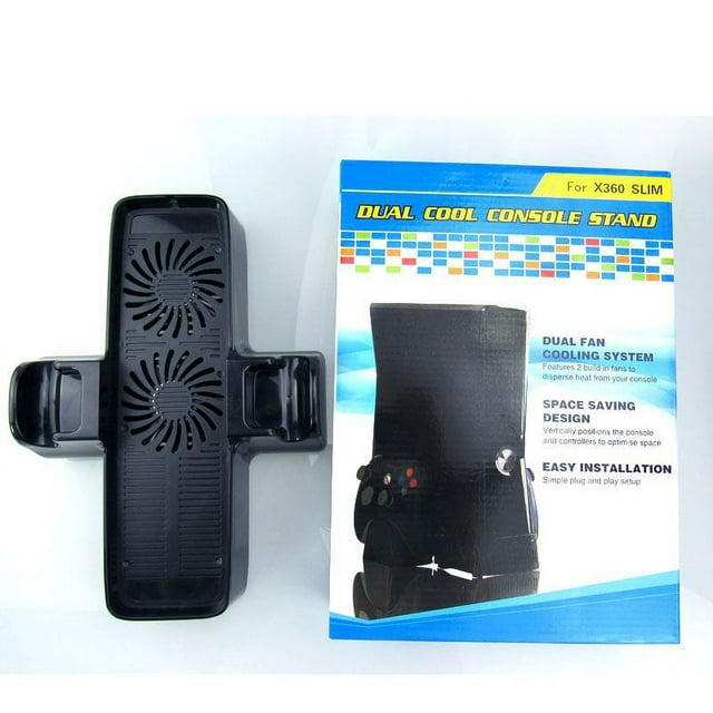 4-in-1 Vertical Stand Support with Cooling Fan Heat Reduction for Xbox ...