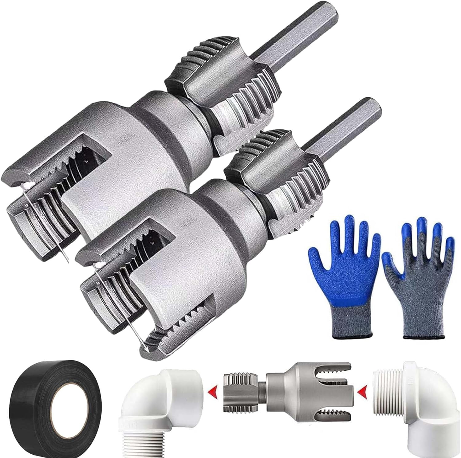 4 in 1 Water Pipe Threader, 4 in 1 Pipe Wrench – Integrated Dual ...