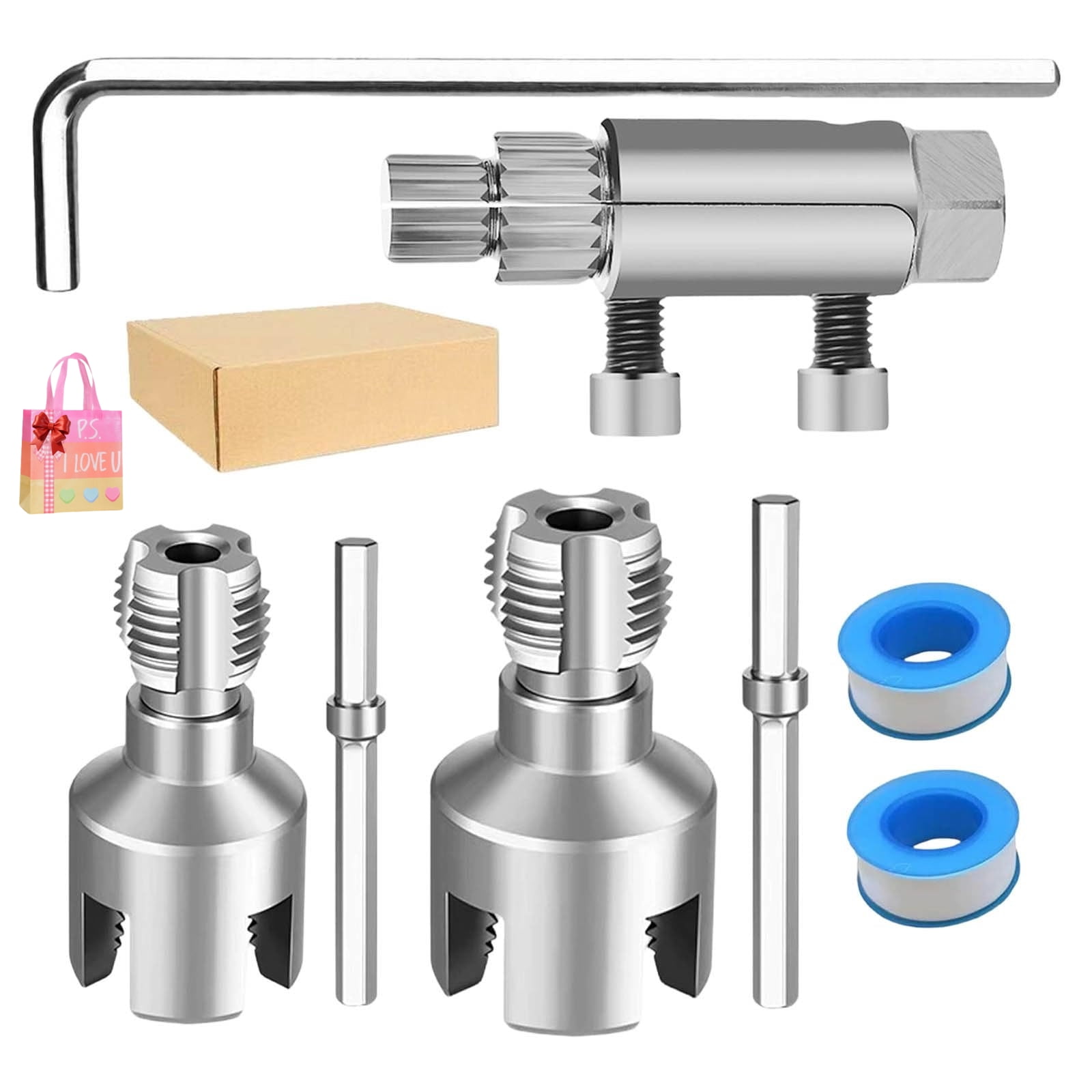 4 in 1 Water Pipe Wrench, 4 in 1 Pipe Threader, Universal Pipe Opener ...