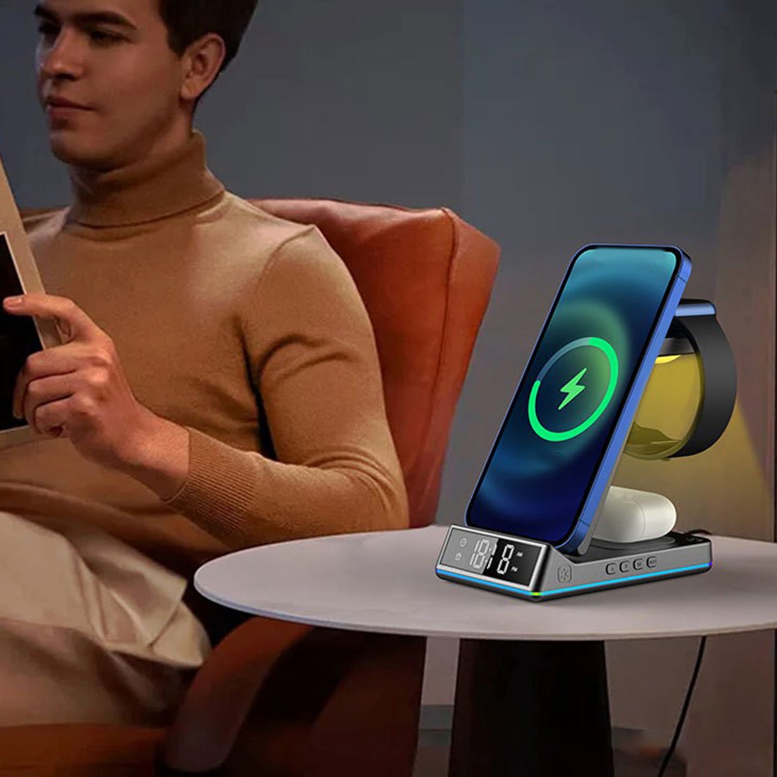 4-in-1 Wireless Charging Station, Charging Station for Multiple Devices ...