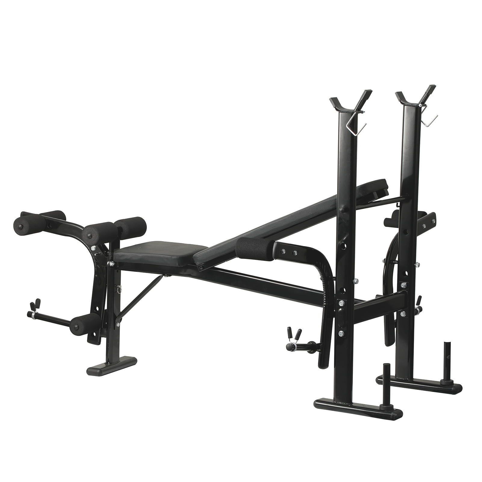 4-in-1 Workout Bench, Multi-Functional Bench Press with Barbell Rack ...