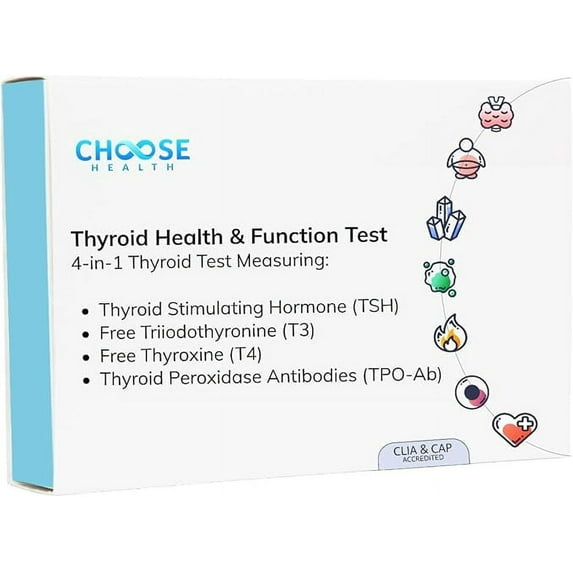 4-in-1 at-Home Thyroid Test | TSH | T3 | T4 | TPO-Ab | Cap & CLIA ...