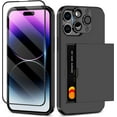 4-in-1 for iPhone 14 Pro Max Case Wallet with Screen Protector & Camera ...