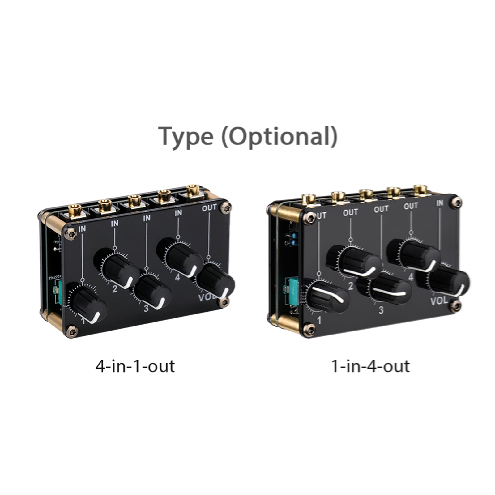 4-in-1-out Passive Mixer Module Mini Stereo 4-Channel Audio 4 Input to ...