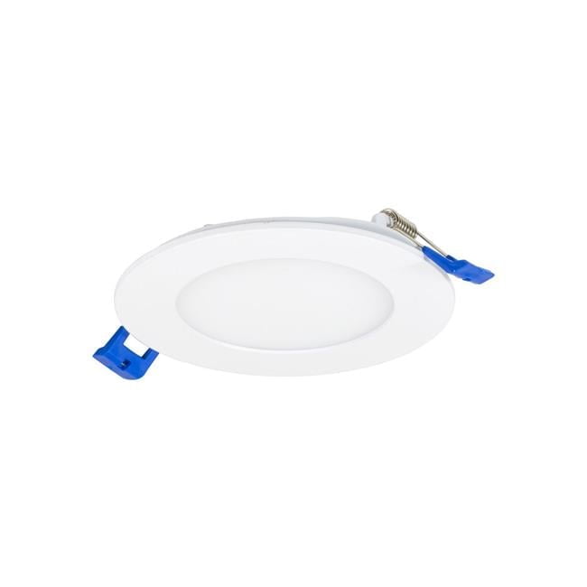 4 in. 12W 5CCT 90CRI Luke LED Round Ultra Slim Downlight, White ...