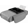 4-in-1Car Center Console Organizer with Height-Adjustable Armrest Pad ...
