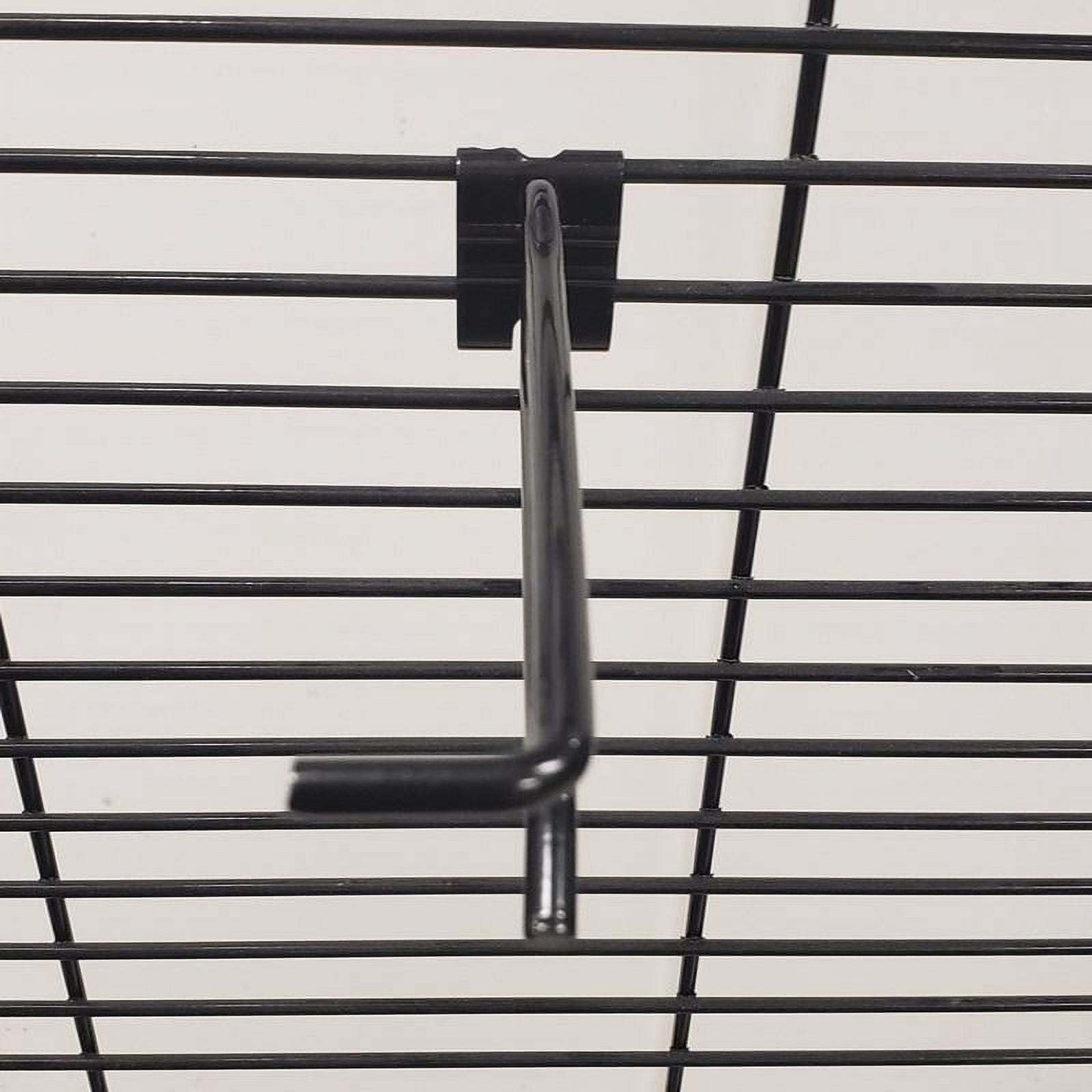 4 in. 212 Black Metal Cross bar hooks in black Wire Rack Hooks 50 pk ...